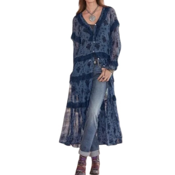 Sundance | Dresses | Sundance Posey Tiered Sheer Floral Lace Ruffle ...